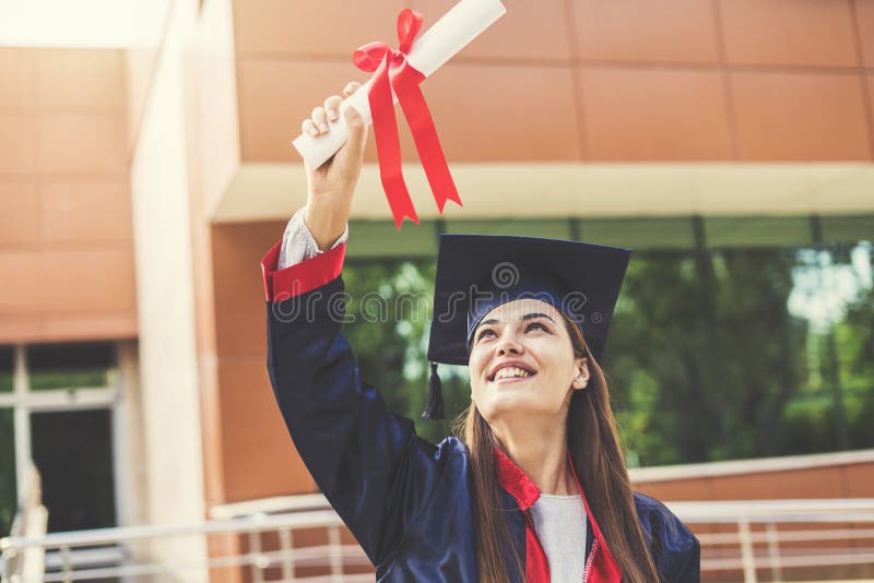 Young Female Student Graduating from University Stock Image - Image of ...