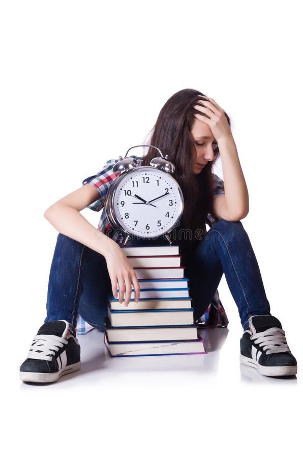 Young Female Student Missing Her Deadlines Stock Photo - Image of ...