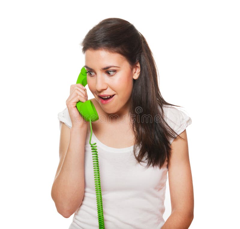 Young Female Talking on the Phone Stock Image - Image of caucasian ...