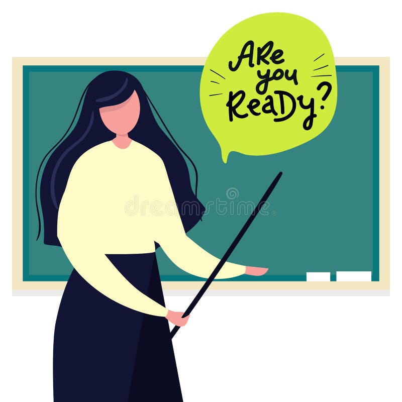 Young Female Teacher on Lesson at Blackboard with Speech Bubble. are ... Young Female Teacher on Lesson at Blackboard with Speech Bubble. are ...