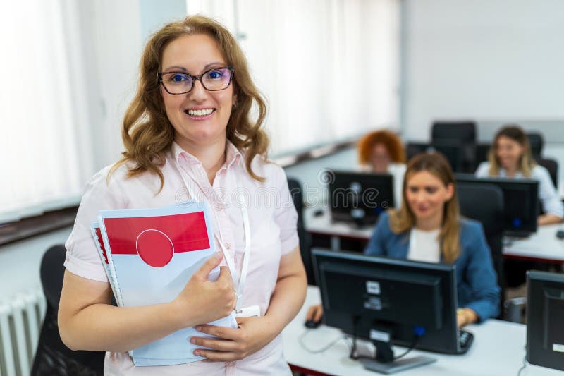 Educator and Students in Programming School Stock Photo - Image of monitor, educator: 279567110