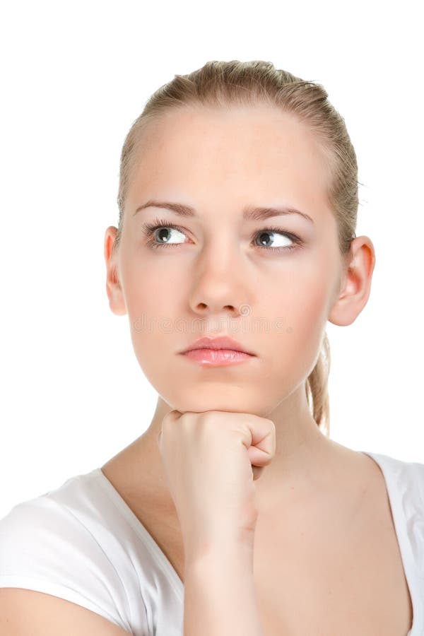 Young female thinking stock photo. Image of eyes, casual - 21708132