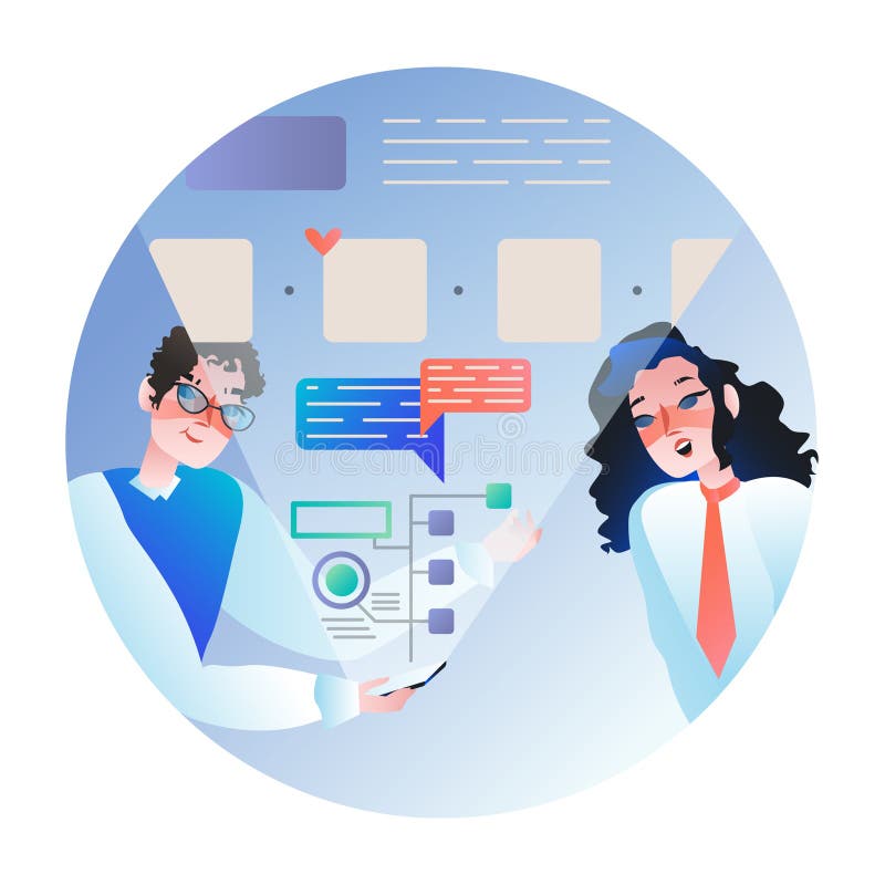 Young Female in VR Reading Virtual Document. People in Virtual Reality ...