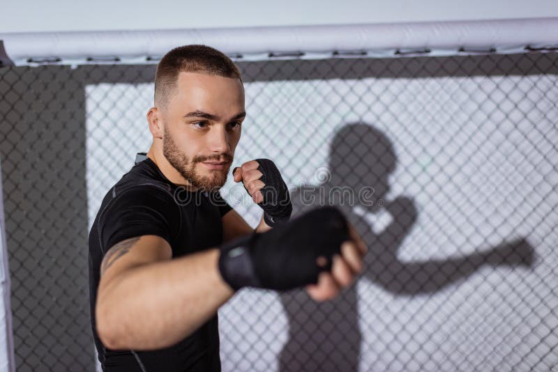 Young fighter training stock image. Image of sportswear - 106197935