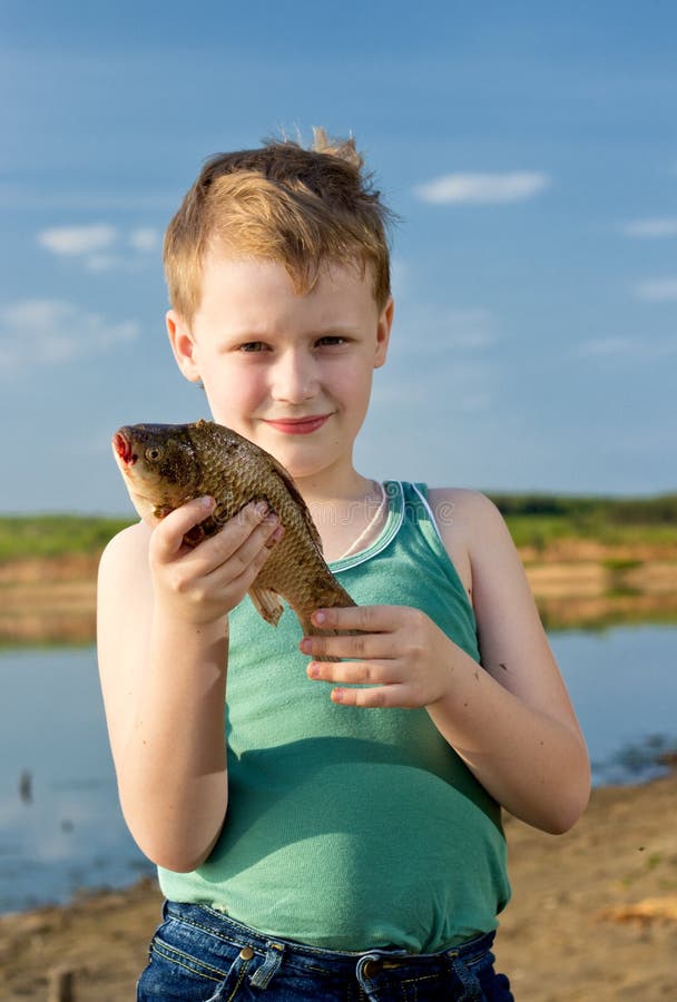The young fisherman. stock image. Image of morning, activity - 20817627