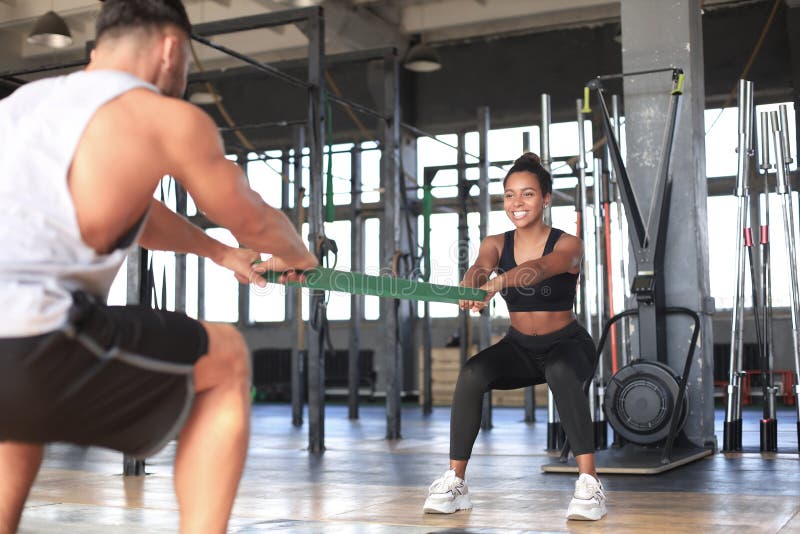 Young Fit Couple are in a Good Shape Stock Photo - Image of bond ...