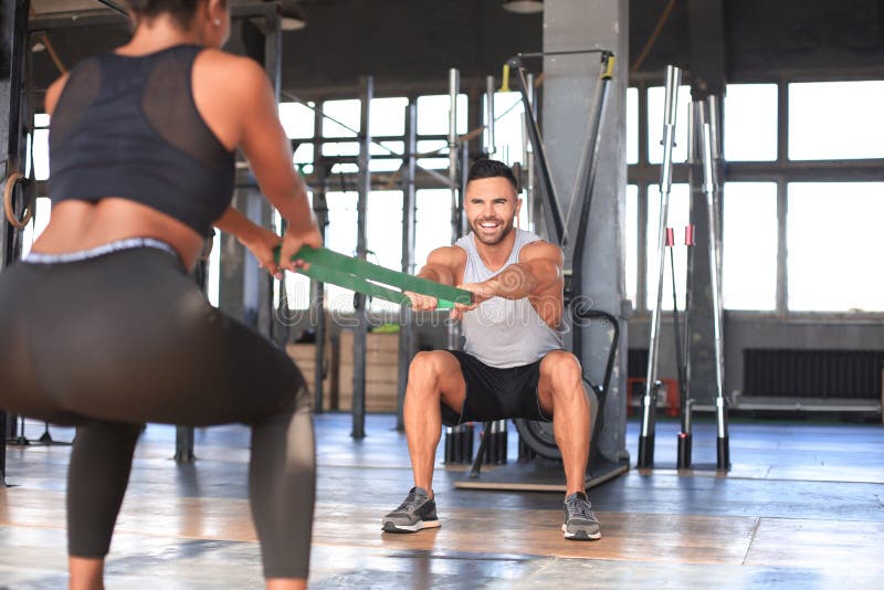 Young Fit Couple are in a Good Shape Stock Image - Image of full, human ...