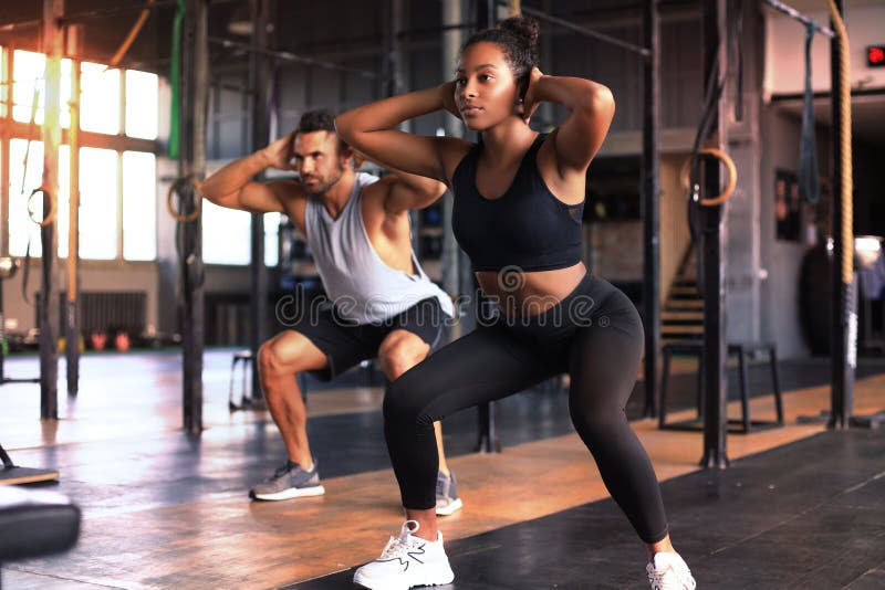 Young Fit Couple are in a Good Shape Stock Image - Image of bond ...