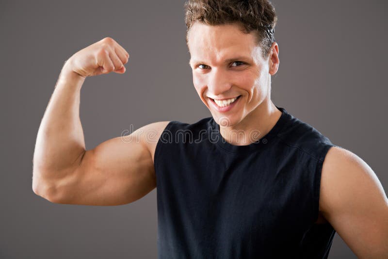 Young and fit male model stock image. Image of biceps - 42464407