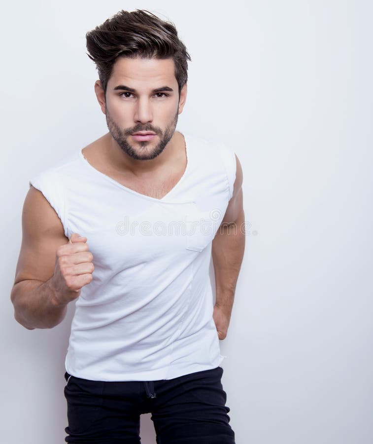 Young fit man stock image. Image of charming, male, healthy - 65721073
