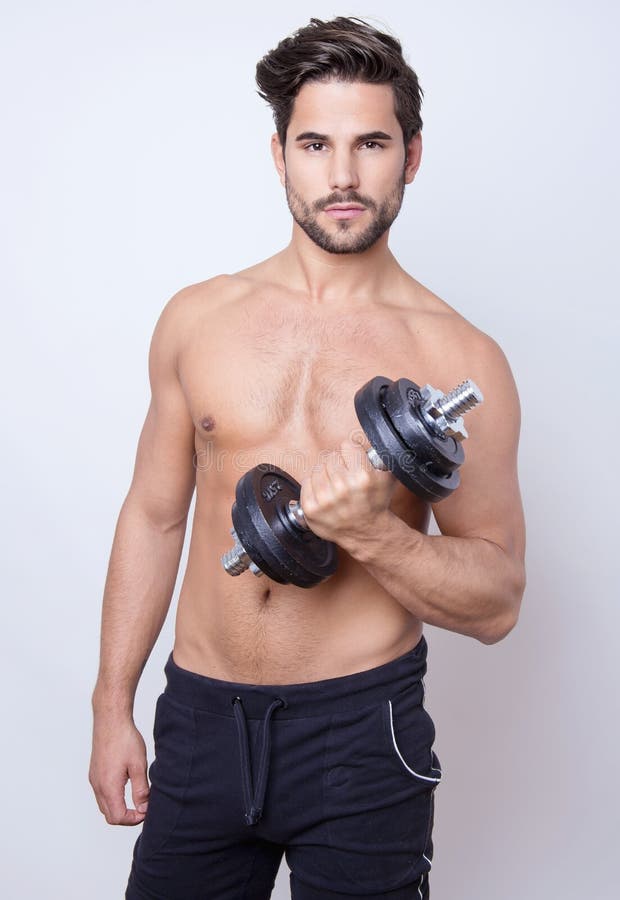 Young fit man stock image. Image of bottle, beard, body - 63360271