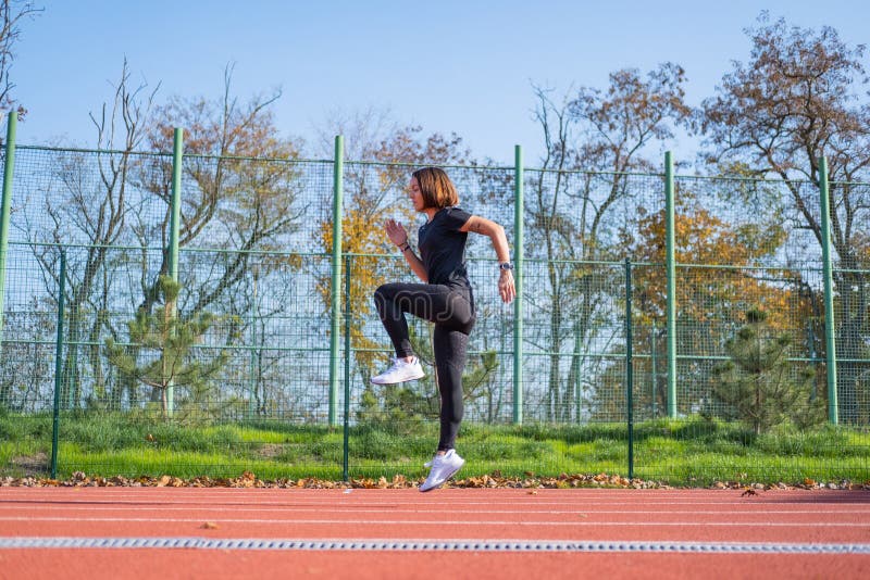 Young fit woman runner stock photo. Image of body, healthy - 164110202