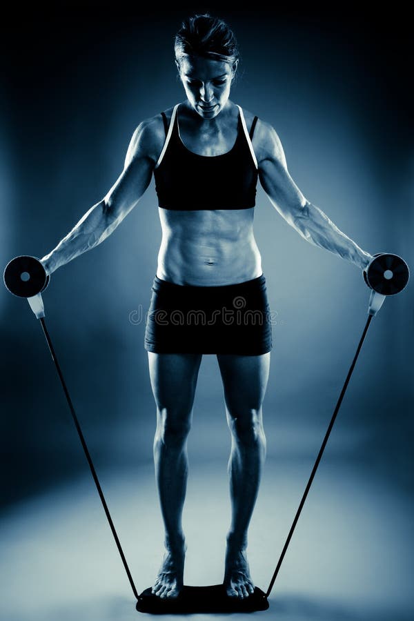 Young Fit Woman Working Out Stock Image - Image of activity, copy: 26097437