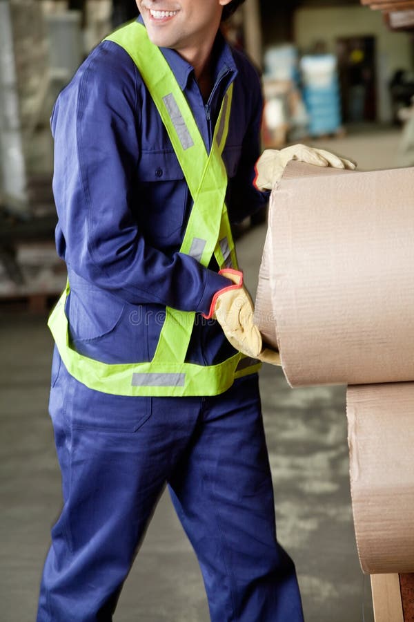 Young Foreman Working at Warehouse Stock Photo - Image of profession ...