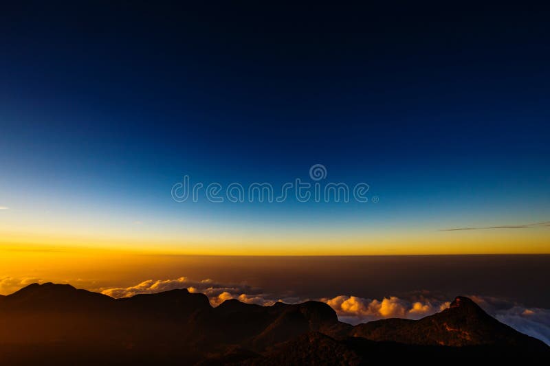 Young Freedom on Mountain Peak Landscape.. Stock Image - Image of ...