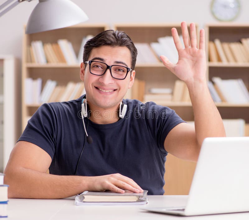 Young Freelance Worked Working on Computer Stock Photo - Image of ...