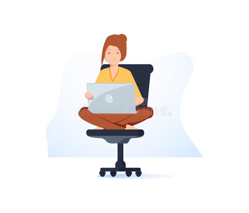Young Freelancer Programmer Coding with Laptop. Illustration of ... Young Freelancer Programmer Coding with Laptop. Illustration of ...