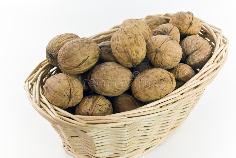 Young,fresh Walnuts on the Bas Stock Photo - Image of basket, husks ...
