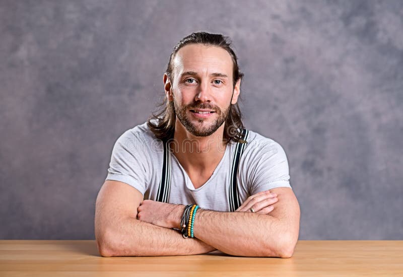 Young friendly man stock image. Image of smart, smile - 65137343