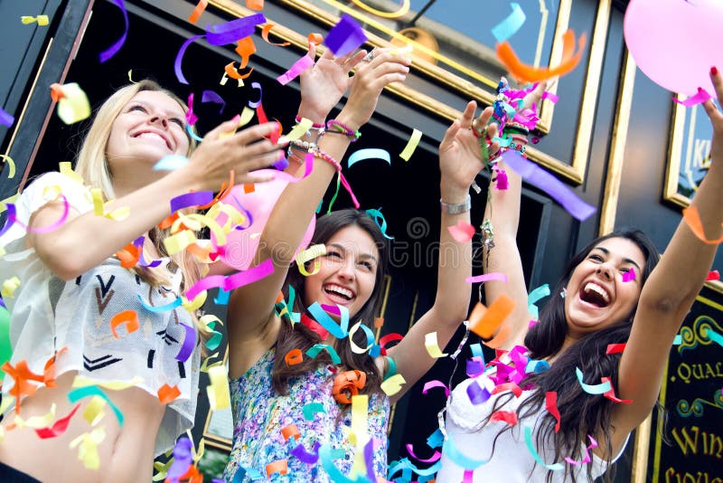 Young Friends Having a Party Stock Photo - Image of celebrating ...