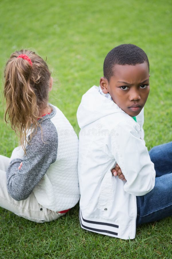Young Friends Not Talking To Each Other after Fight Stock Image - Image ...