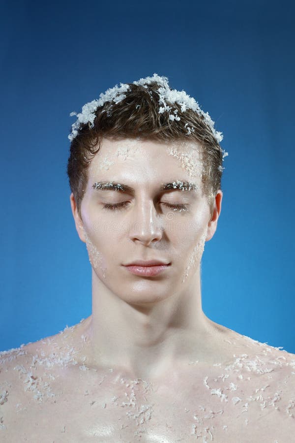 Young frozen man stock photo. Image of nature, adventure - 28602218