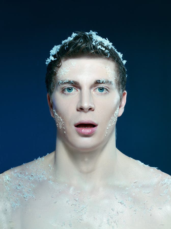 Young frozen man stock image. Image of body, face, hair - 28602271