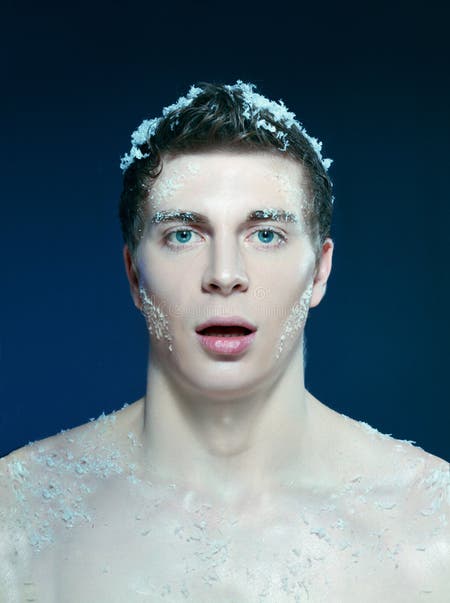 Young frozen man stock image. Image of body, face, hair - 28602271