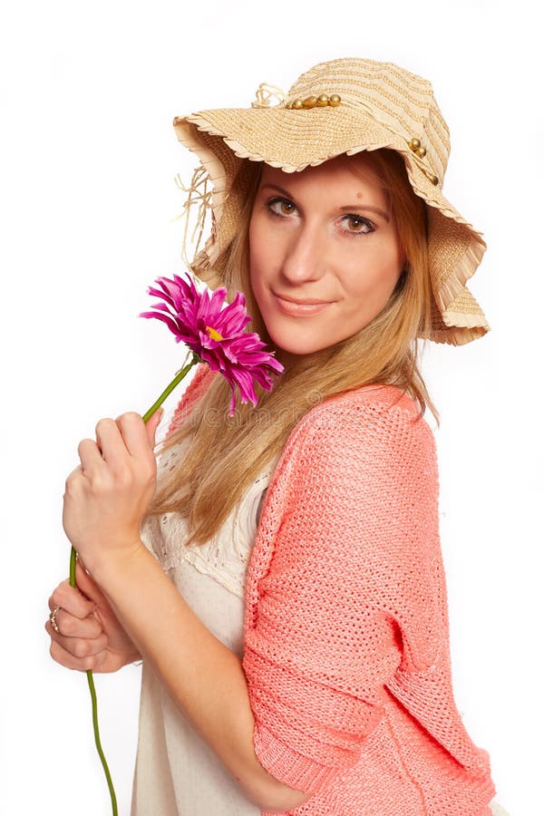 Young Funky Girl with Flower Stock Photo - Image of friendly, girl ...