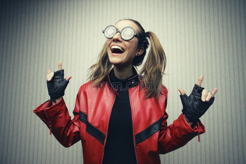 Young funny looking geek stock image. Image of humor - 29442137