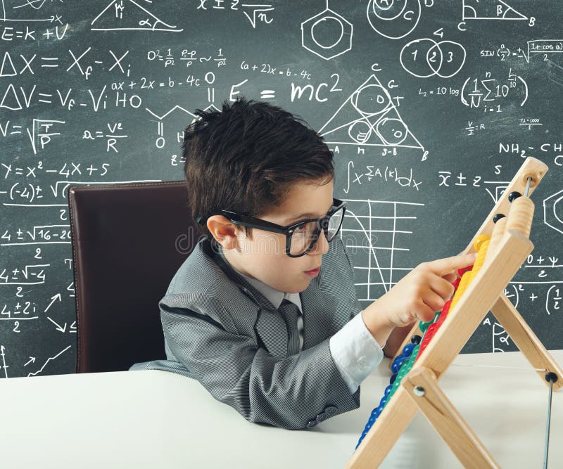 Young genius stock photo. Image of classroom, maths, intelligence ...