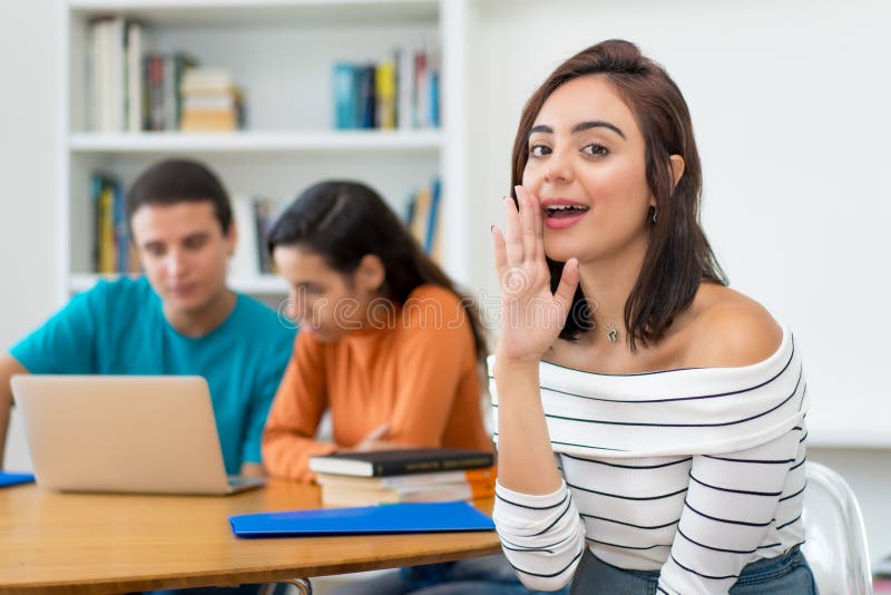 Young German Female Student with Group of Computer Science Students ...