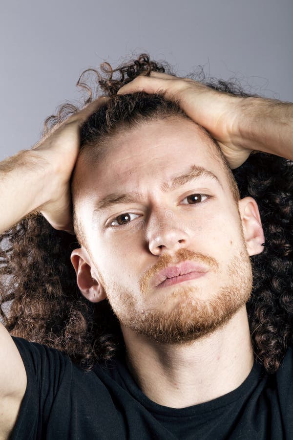 Young Ginger Man Studio Portrait Stock Photo - Image of hair ...