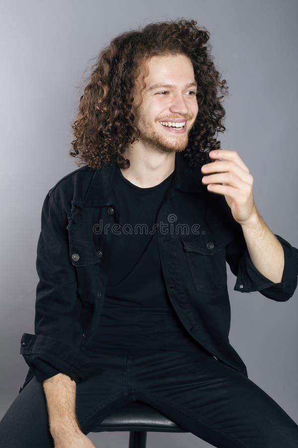 Young Ginger Man Studio Portrait Stock Image - Image of beard, cheerful ...