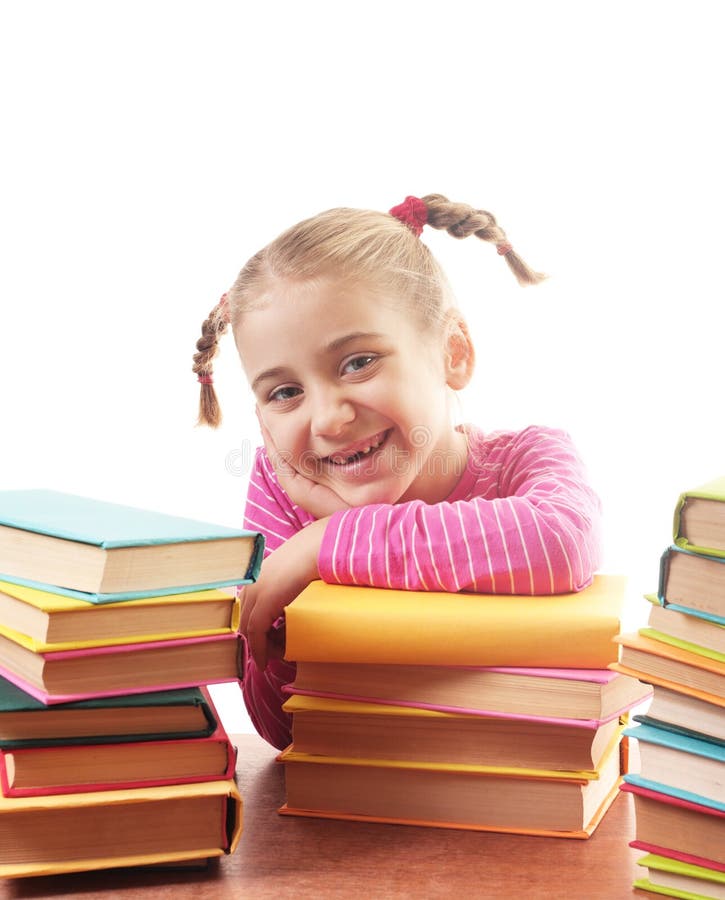 Young girl stock photo. Image of books, education, happiness - 23432674