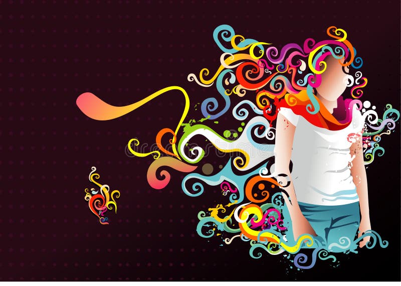 Girl abstract stock vector. Illustration of icon, skin - 28291700