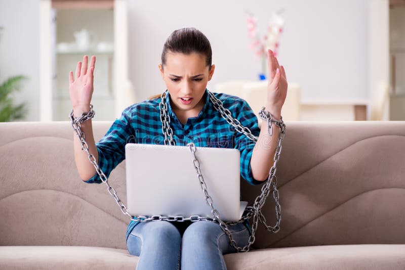 Girl Chained To Computer Stock Photos - Free & Royalty-Free Stock ...