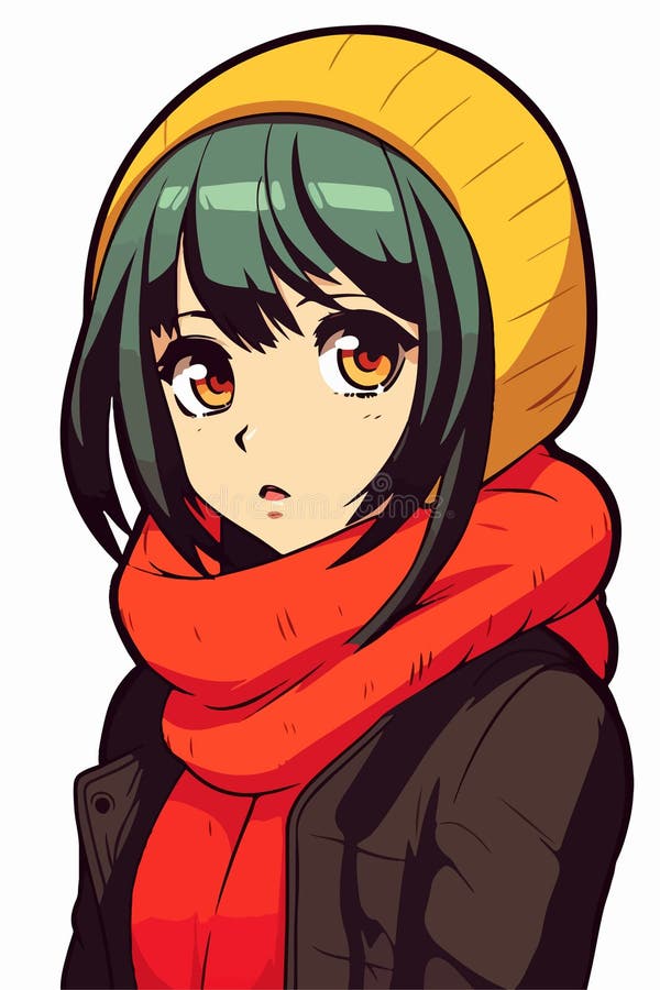 Young Girl Anime Style Character Vector Illustration Design Manga Anime Girl Isolated