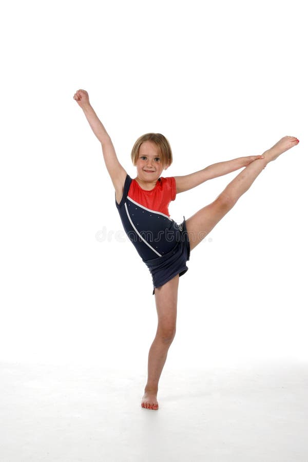 Young Girl Balancing On One Leg Picture. Image: 5537980