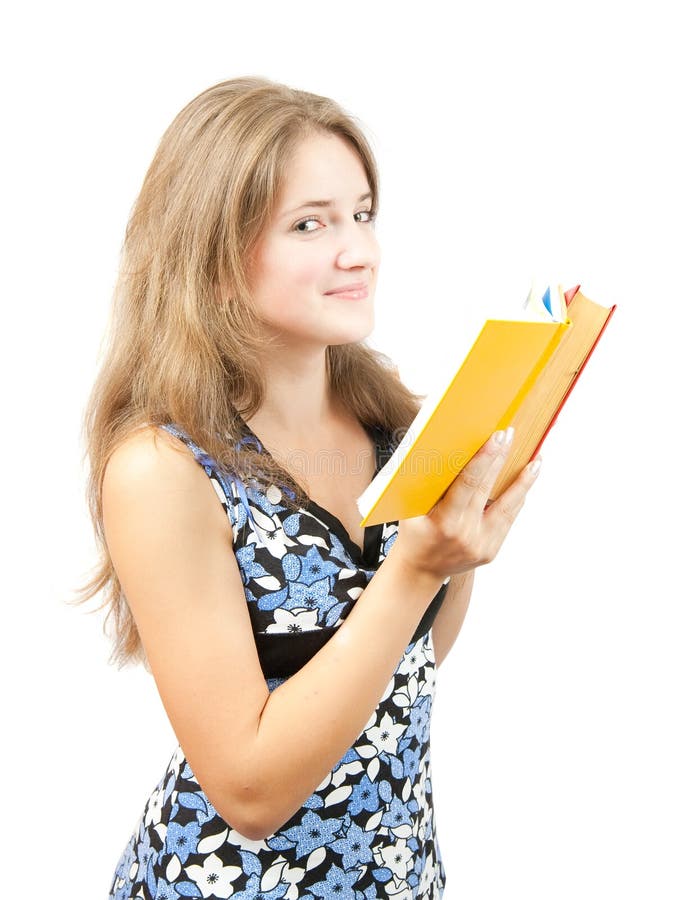 Young girl with book stock photo. Image of lifestyles - 14703110