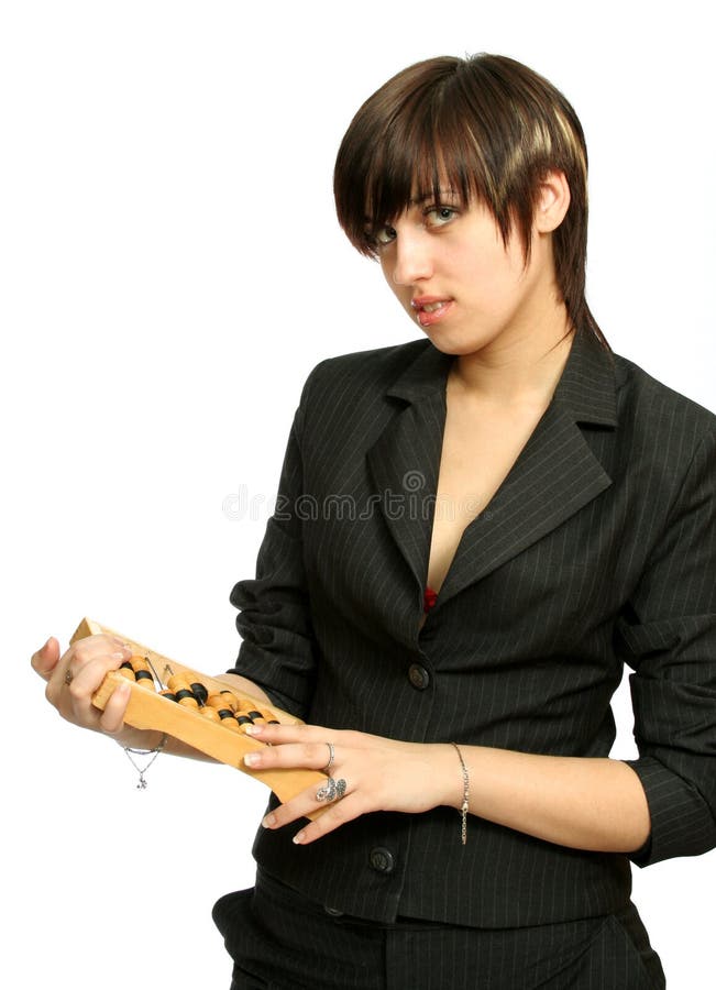 The young girl bookkeeper stock photo. Image of beauty - 2284354