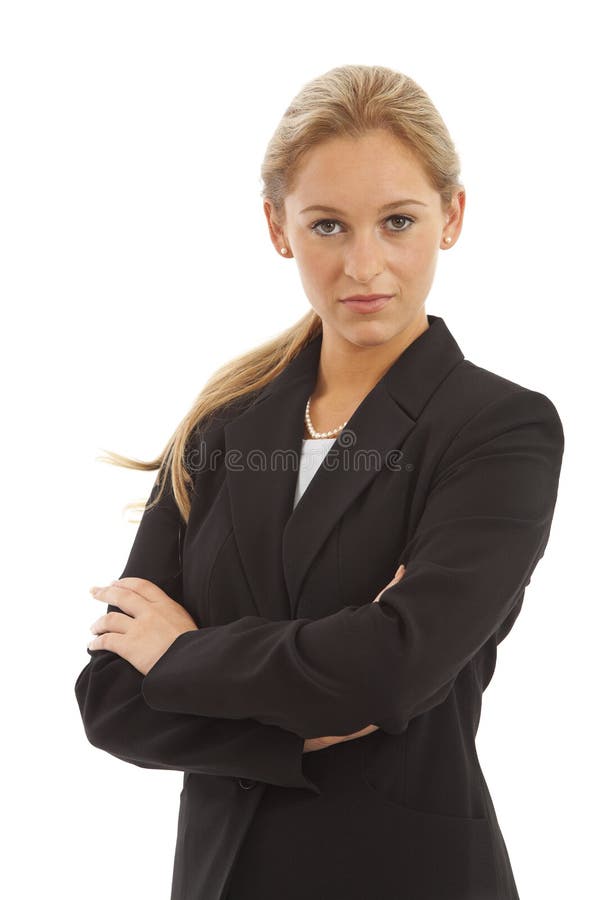 Young Girl in Business Suit. Stock Photo - Image of business, girl ...