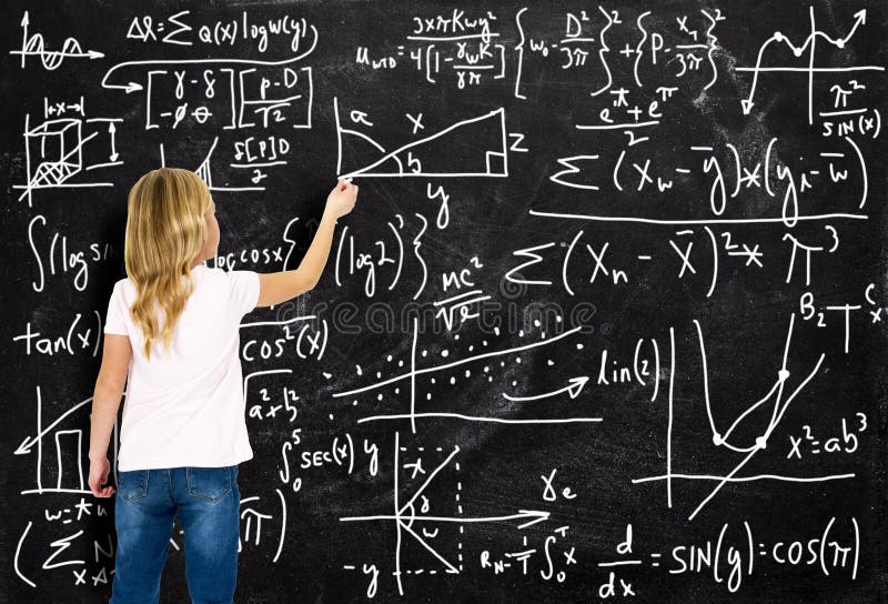 Smart Girl, Math, Arithmetic, Education, Learning Stock Photo - Image ...