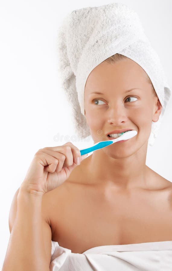 Cleaning teeth stock image. Image of boxing, bathroom, cleaning - 582039