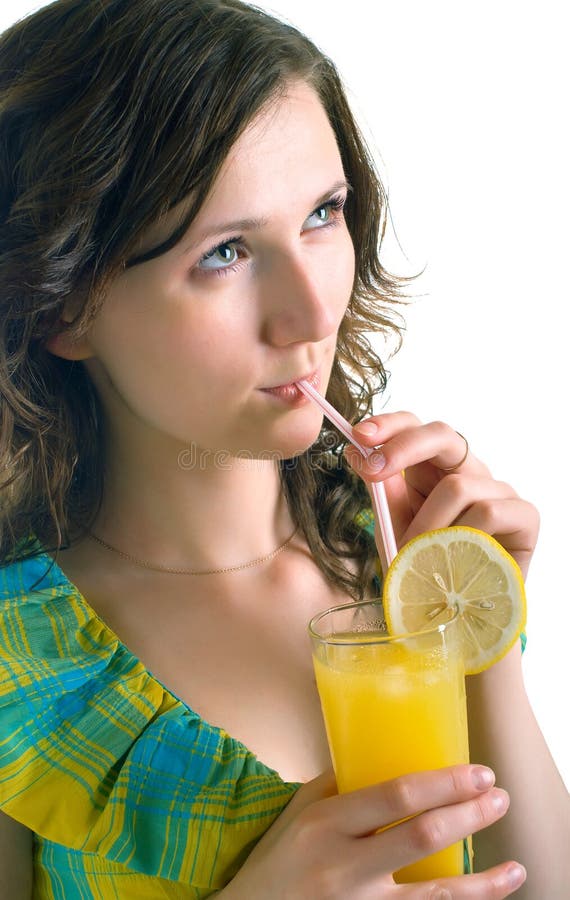Girl with cocktail stock image. Image of female, people - 141732501