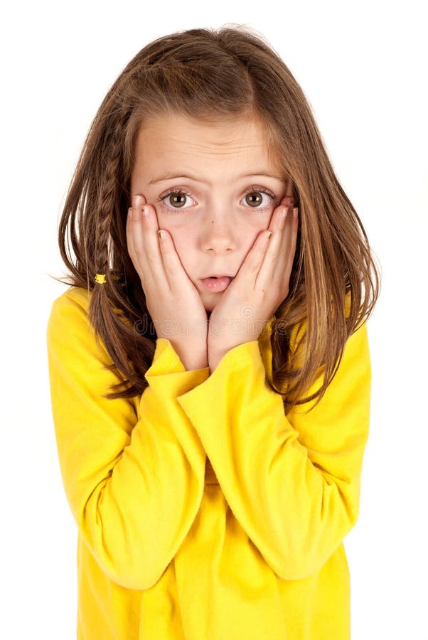 Young Girl with Confused Facial Expression Stock Photo - Image of ...