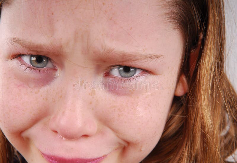 Young Girl Crying stock image. Image of angry, runny, face - 5253277