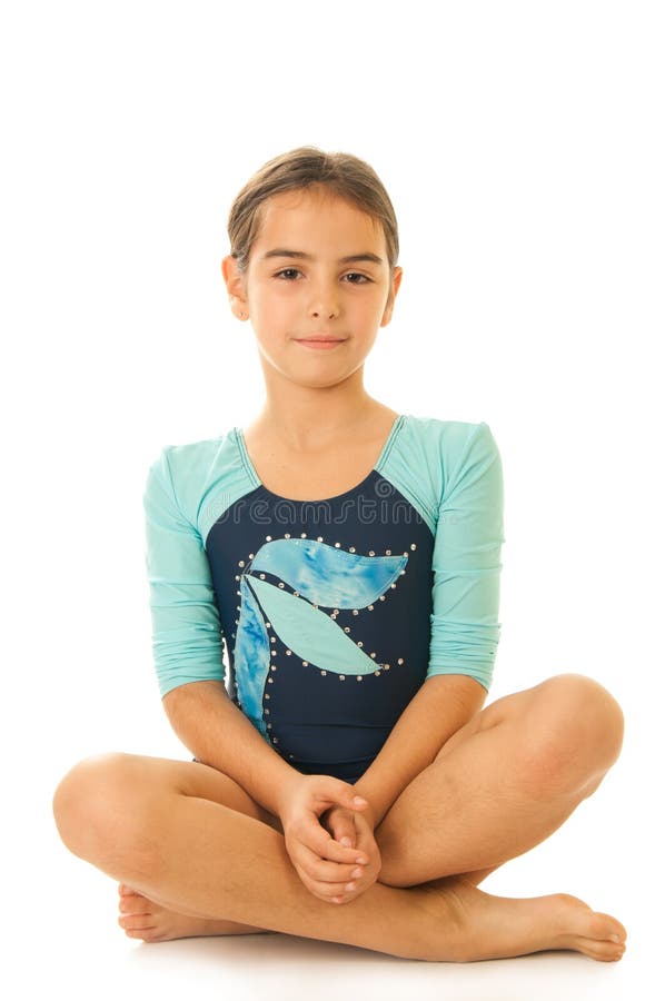 Young Girl Doing Gymnastics Stock Image - Image of caucasian, gymnast ...