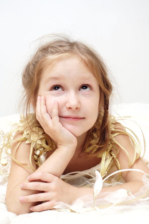 Young girl dreams stock image. Image of happiness, childhood - 7651155
