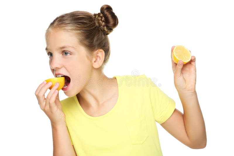 Eating a lemon stock photo. Image of healthy, fresh, eating - 3567700